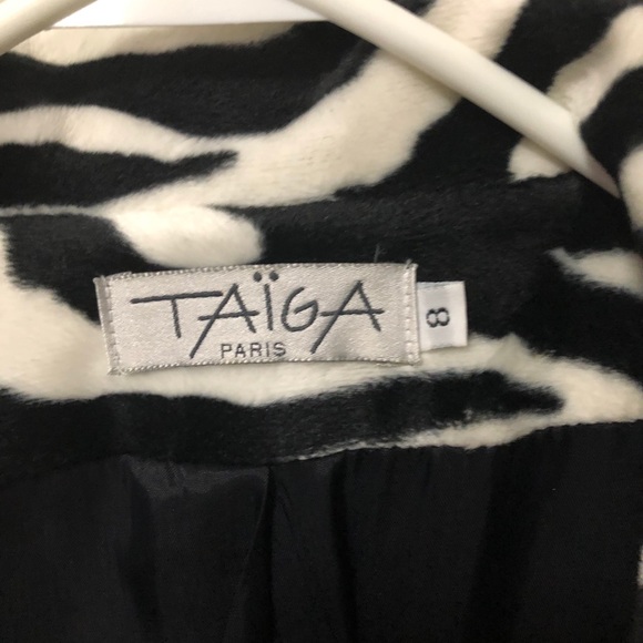 Taiga | Jackets & Coats | Taiga Paris Zebra Pattern Coat | Poshmark